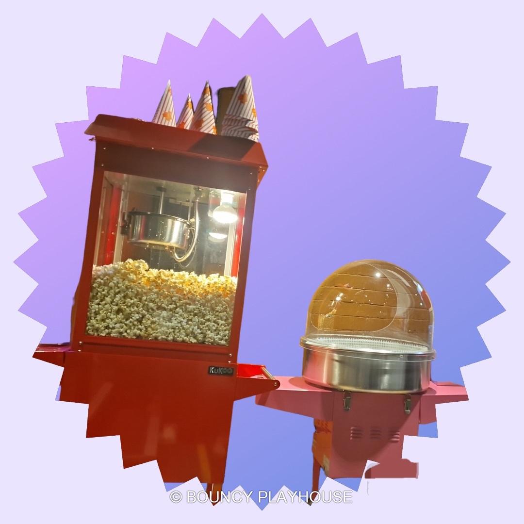 Candy Floss and Popcorn Machine hire package - Hire in Erith Kent | BOUNCY PLAYHOUSE
